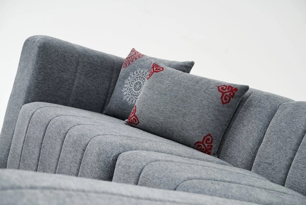 Hanah Home Rohová pohovka BEYZA pravá šedá