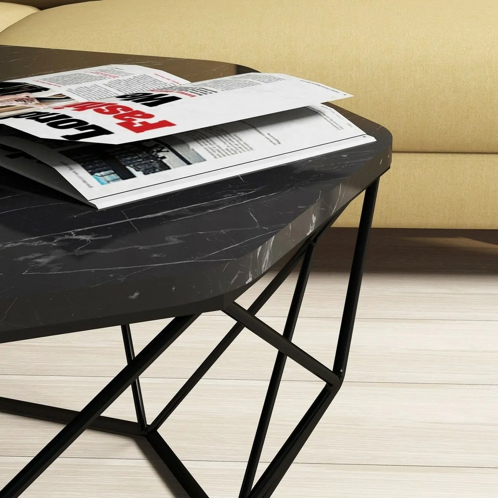 Konferenční stolek Diamond Black Marble