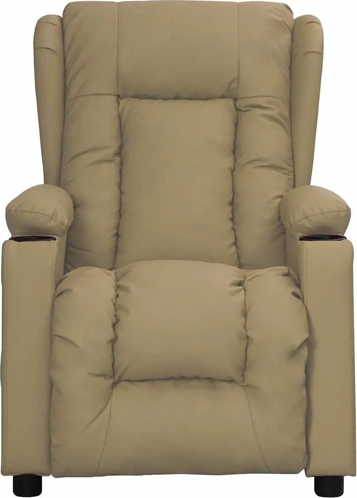 Polohovací křeslo cappuccino umělá kůže 339070