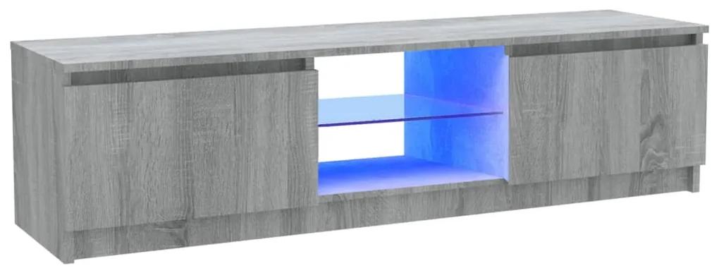 TV skříňka s LED osvětlením šedá sonoma 120 x 30 x 35,5 cm - Default Title