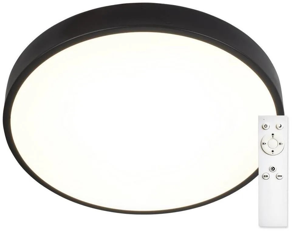 Stropní světlo top light metal 40c rc -led stmívatelné stropní svítidlo led/51w/230v + do černá