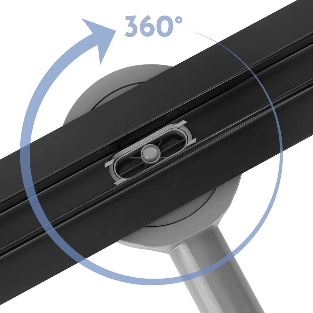 Rea Neox Slim Pro, sprchový odtokový žlab 60cm, černá matná, REA-G2700