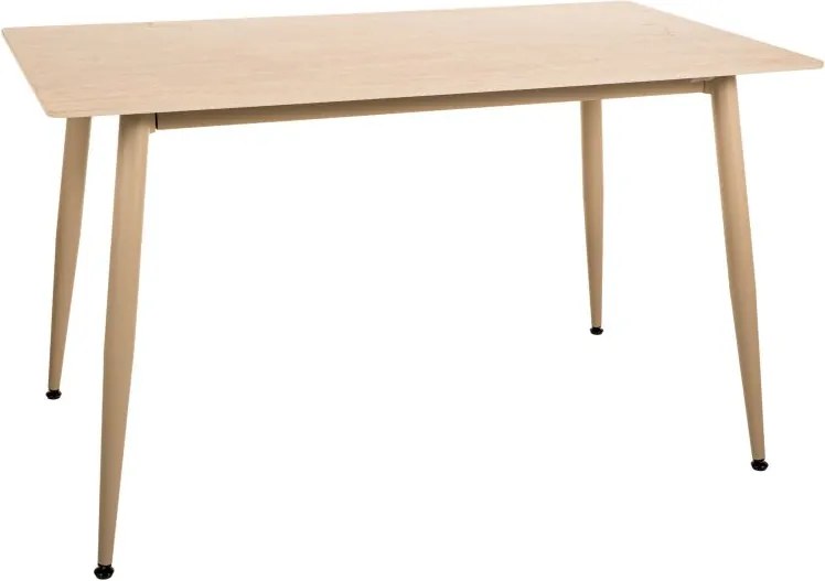 Jídelní stůl TALVEN s keramickou travertinovou deskou 130x70 cm, travertin/kašmír