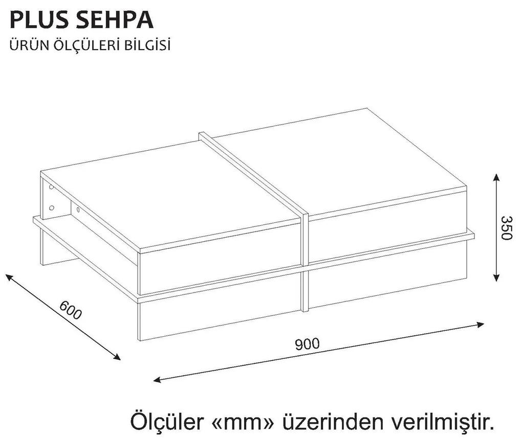 Konferenční stolek Prius (Bílá + Ořech). 1071676