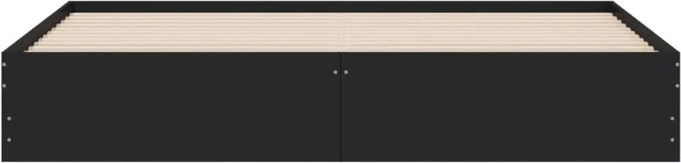 Rám postele se zásuvkami černý 160 x 200 cm kompozitní dřevo 3207260