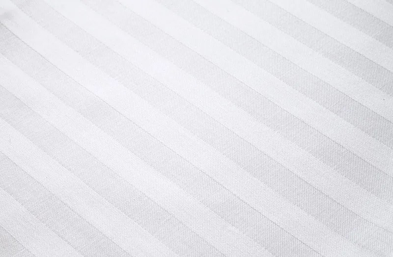 Povlak na polštář Atlas Grádl bílý proužek 4 mm česaná bavlna