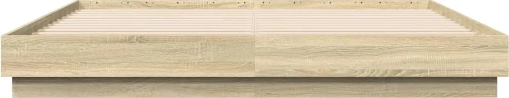 Rám postele s LED osvětlením dub sonoma 200 x 200 cm 3209767