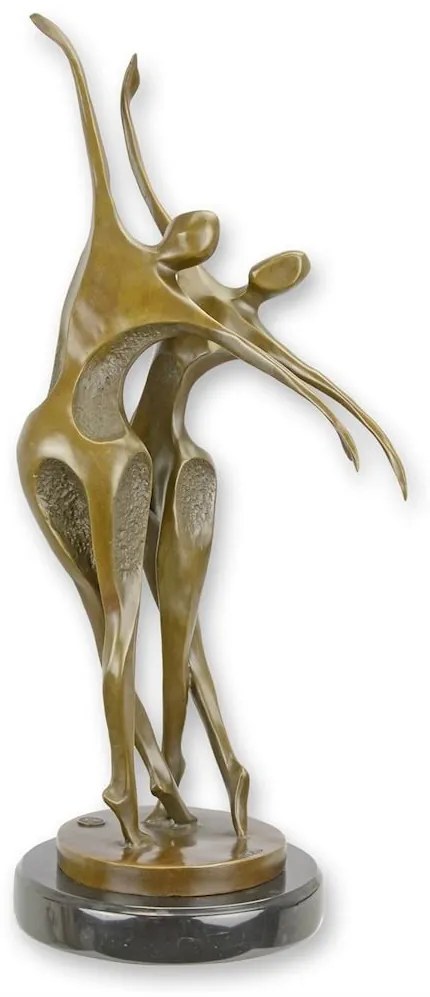 Bronzová socha - Tančící pár - moderní figurální soška