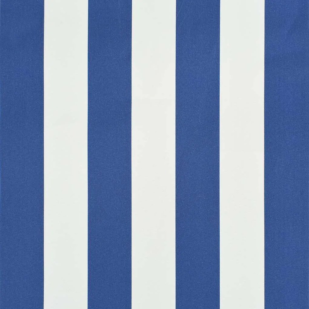 Zatahovací markýza 150 x 150 cm modro-bílá 143746