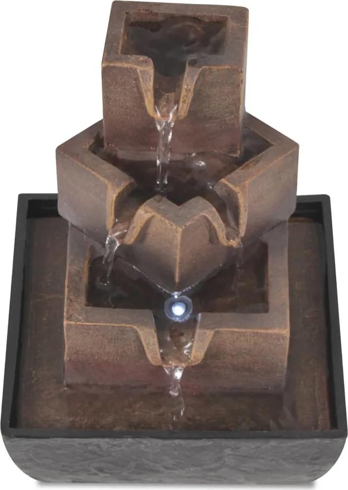 vidaXL Interiérová fontána s LED osvětlením polyresin [244285]