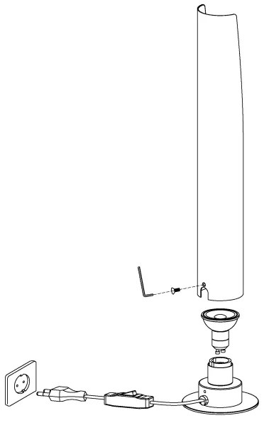Eglo 97583 - LED Stolní lampa BARBORRO 1xGU10/4,5W/230V