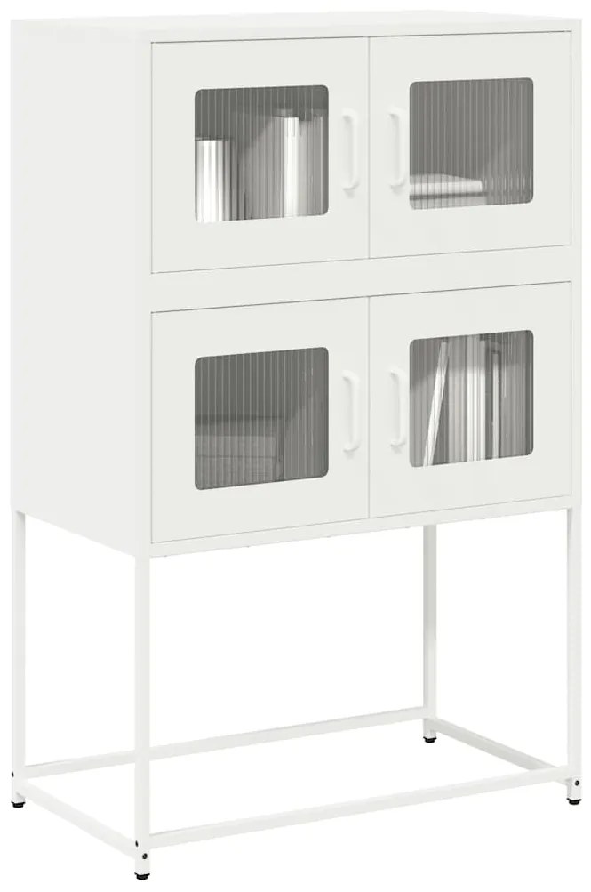 Skříň highboard bílá 68x39x107 cm ocel
