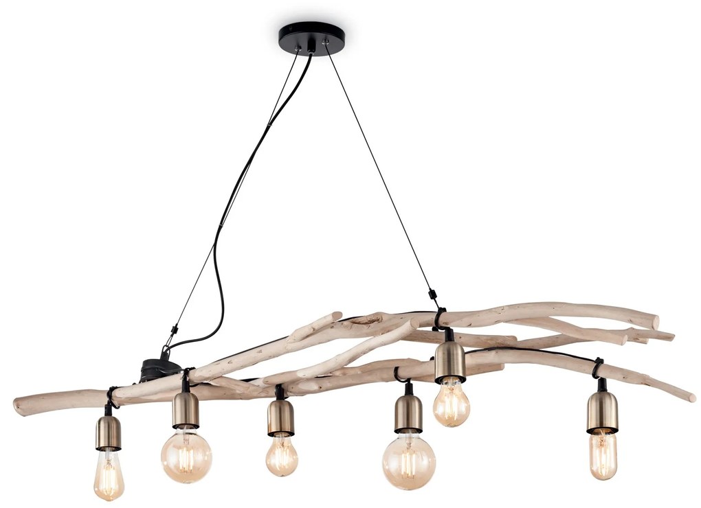 Závěsné svítidlo Ideal Lux Driftwood SP6 180922 140cm 6x60W