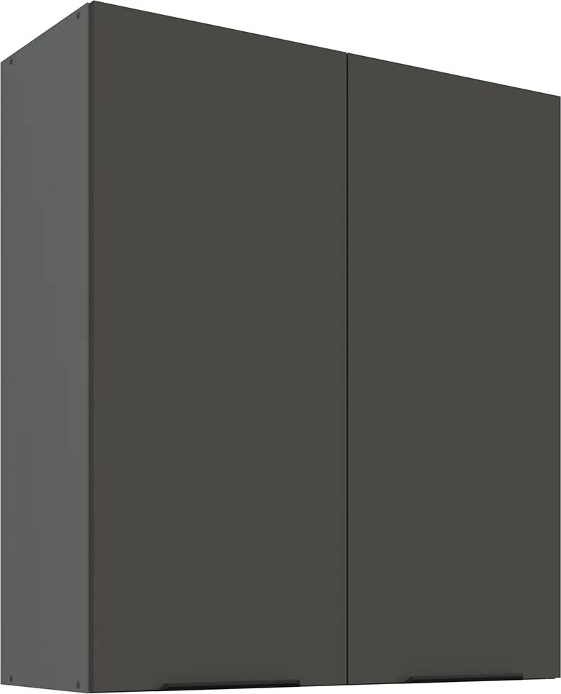 ARIA pi | horní skříňka 80 G-90 2F policová | 80 cm | VYSOKÁ | ANTI FINGERPRINT povrch | antracit/šedá grafit