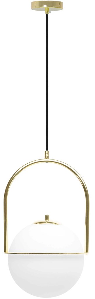 Toolight Moderní závěsné osvětlení Ball 1 APP1674-1CP zlatá/bílá