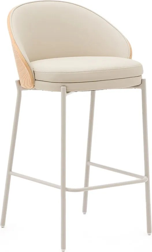 Béžová/v přírodní barvě barová židle (výška sedáku 65 cm) Eamy – Kave Home