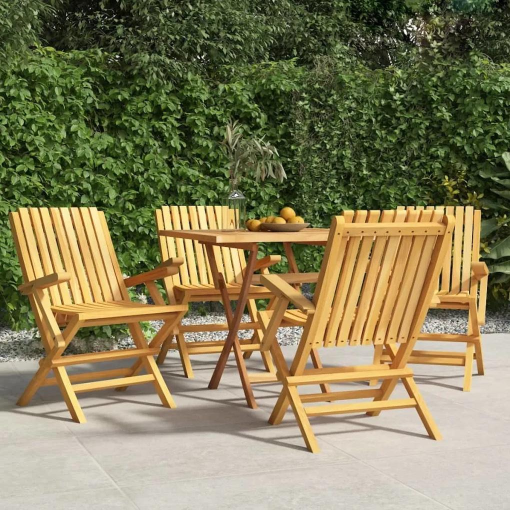 vidaXL Skládací zahradní židle 4 ks 61x67x90 cm masivní teakové dřevo [3155055]