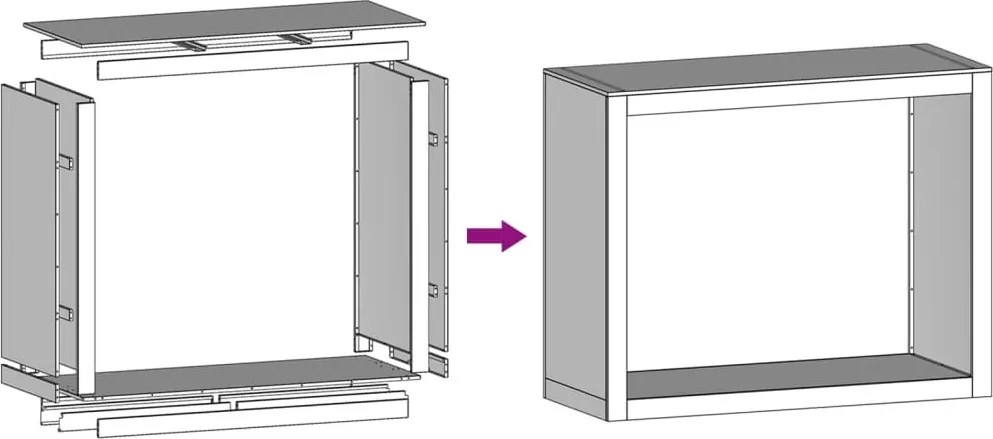 vidaXL Stojan na palivové dřevo 100 x 40 x 80 cm nerezová ocel [850976] Barva: Ocel/Černý