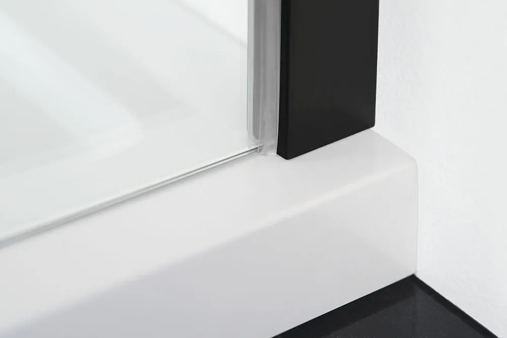 Polysan ZOOM LINE BLACK sprchové dveře 1000mm, čiré sklo ZL1310B