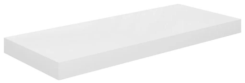 Plovoucí nástěnné police 2 ks lesklé bílé 60x23,5x3,8 cm MDF - Default Title