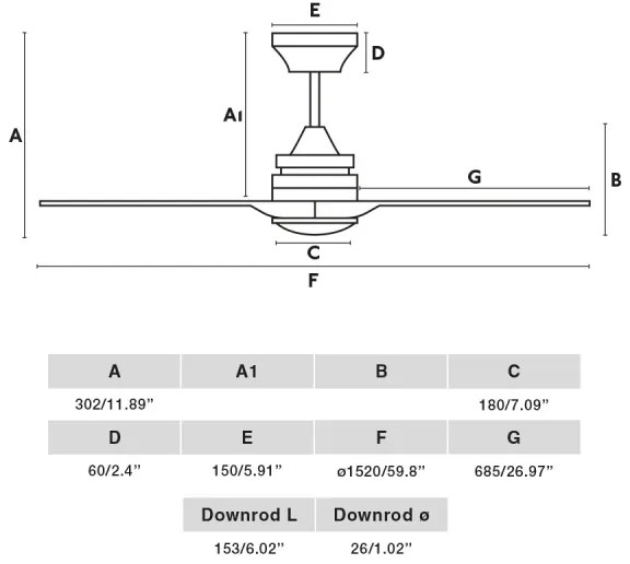 FARO 33719DC - LED Stmívatelný ventilátor ALO LED/20W/230V pr. 152 cm + DO