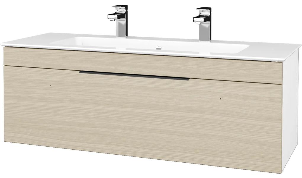 Dřevojas Koupelnová skříň ASTON SZZ 120 Varianta: N01 Bílá lesk / Úchytka T03 / D03 Cafe