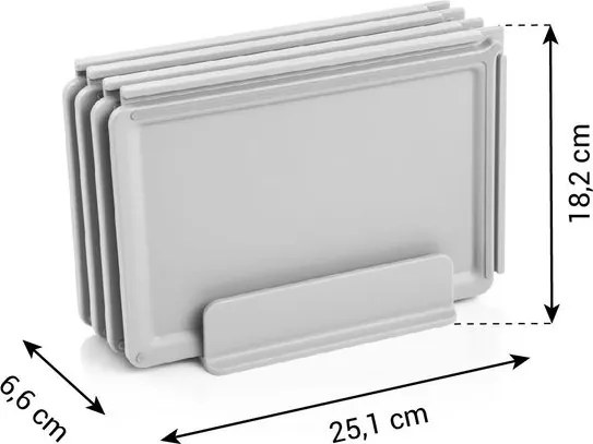 TESCOMA Krájecí desky se stojánkem COMPACT, 4 ks, propojitelné