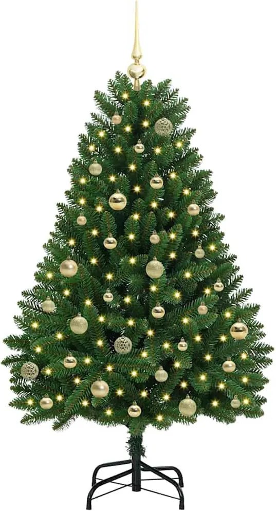 Umělý vánoční stromeček 150 cm 150 LED Teplá bílá PVC a ocel 3395680
