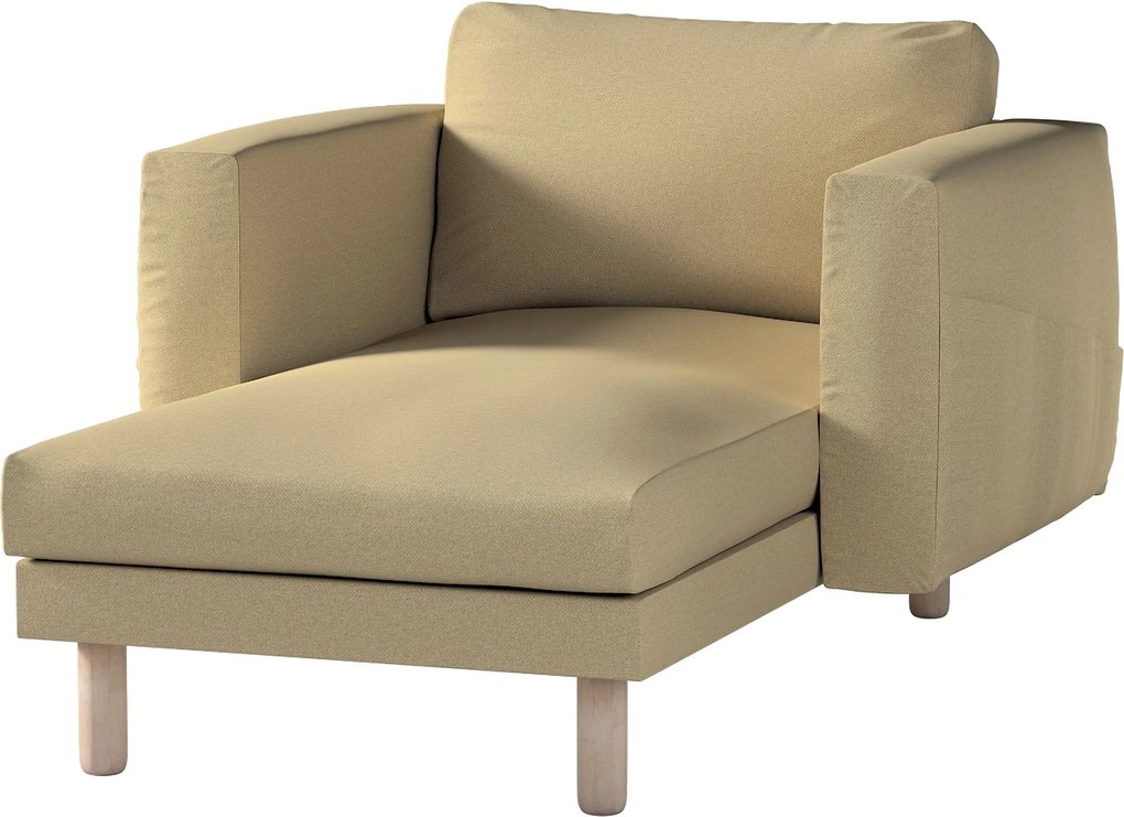 Potah na IKEA Norsborg šezlong s loketními opěrkami barva zelená látka pletený vzor