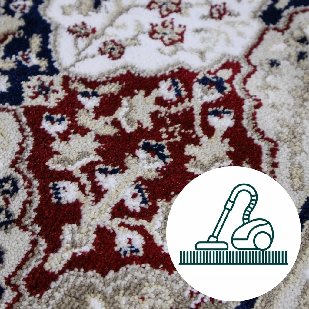Angel Carpet, Kusový koberec Sultan 25 Blue/red, 60x110, vícebarevná, kancelář