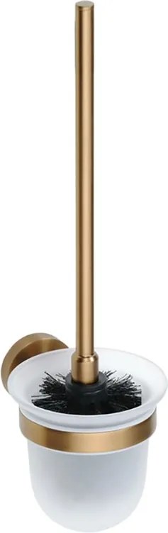 Sapho Sapho, X-ROUND COPPER WC kartáč závěsný, mléčné sklo, měď mat, XR303PG