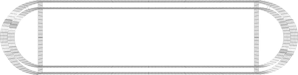 Gabionový vyvýšený záhon pozinkované železo 400 x 100 x 50 cm 152042
