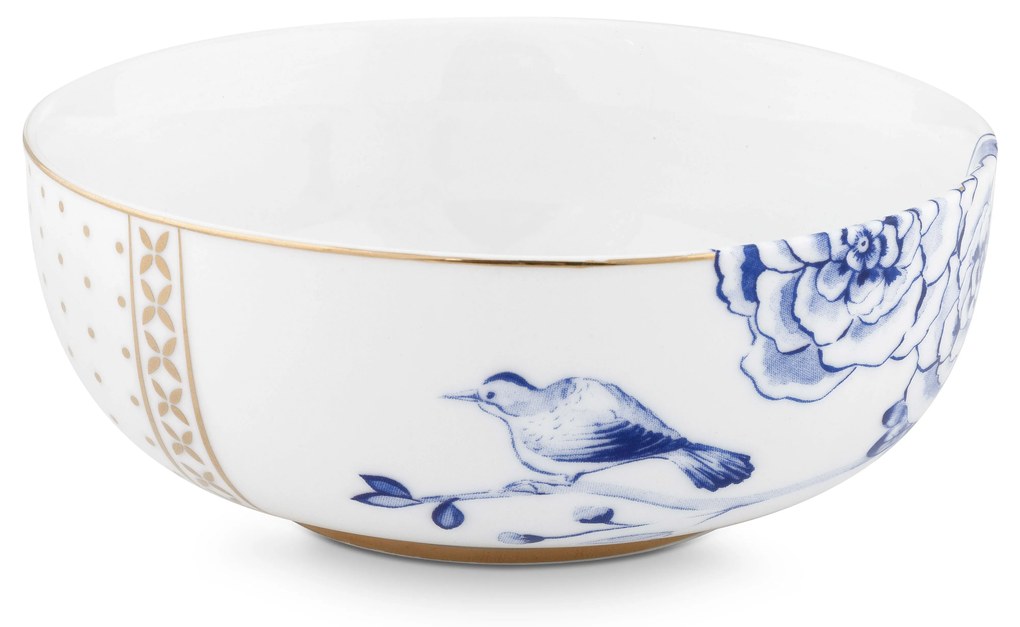 Pip Studio Royal White miska ∅12,5cm, bílo-modrá (miska z tenkostěnného porcelánu)