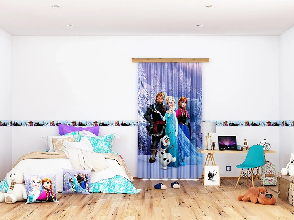 Dětská samolepící bordura na zeď Disney Ledové království a přátelé | 5 m x 9.7 cm | DWBD8083
