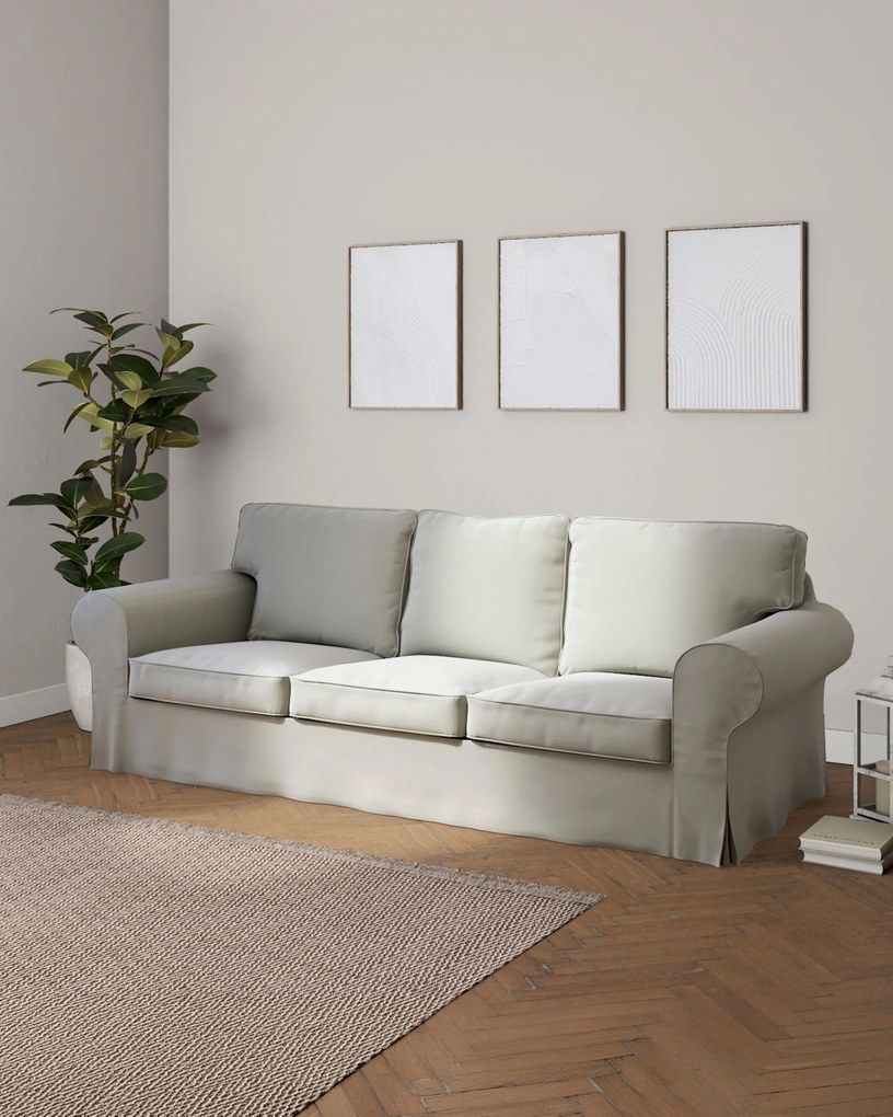 Potah na pohovku IKEA Ektorp 3-místná rozkládací, NOVÝ MODEL 2013 barva zelená látka sametová