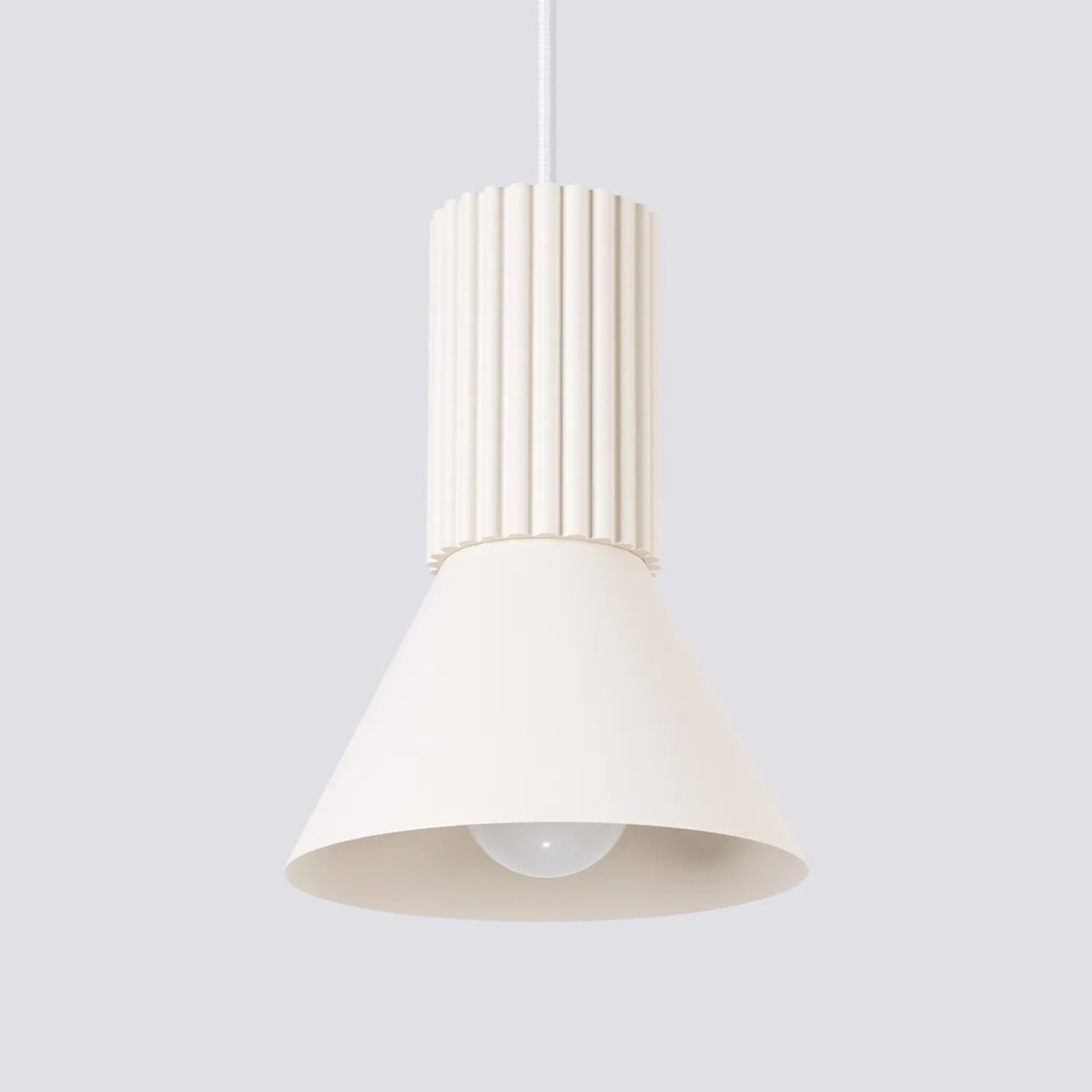 Sollux Lighting Závěsná lampa ESTRIA 1 béžová