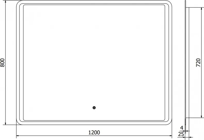 Mexen Zusa, LED koupelnové zrcadlo s podsvícením 120x80 cm, 6000K, ochrana proti zamlžování, 9808-120-080-611-00