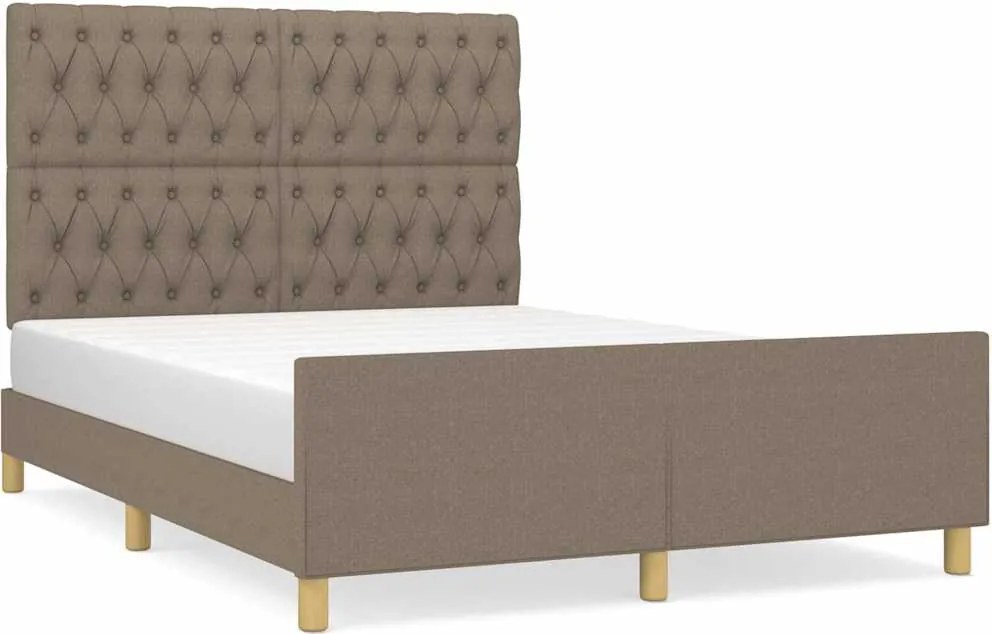 Rám postele bez matrace taupe 140 x 200 cm textil 3125304
