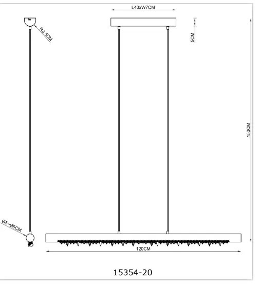 Globo 15354-20-LED Stmívatelný lustr na lanku FELICITAS LED/25W/230V béžová