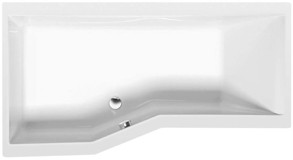 Polysan - Asymetrická vana VERSYS L, 160x84x47 cm, levá, bílá 14611