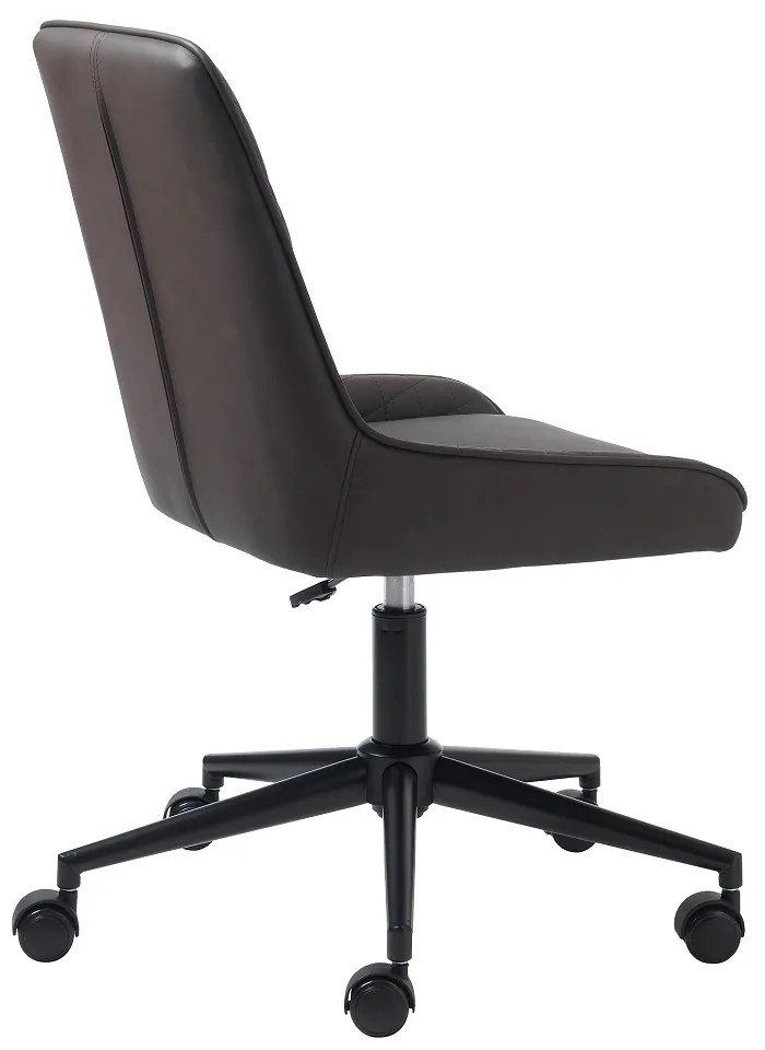 Designová kancelářská židle Dana tmavě hnědá ekokůže