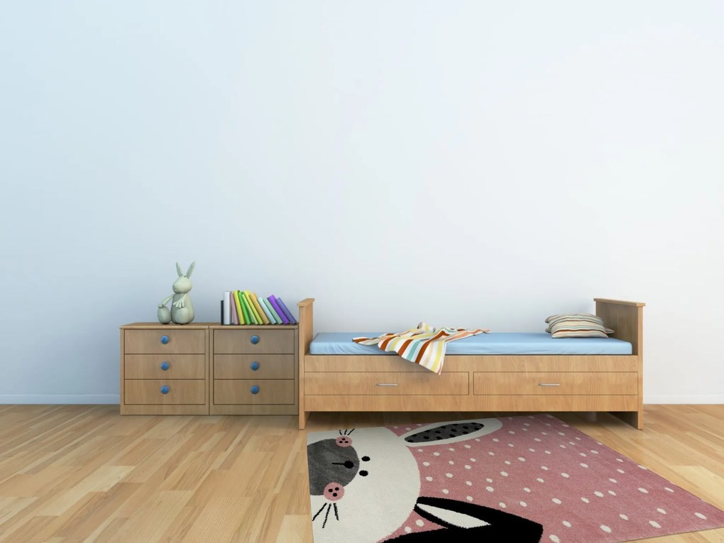 Vopi, Dětský koberec Kiddo F0131 pink, 120x170, růžová, dětský pokoj