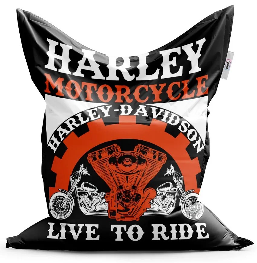 Sablio Sedací vak Harley-Davidson Live to ride - 150x100 cm