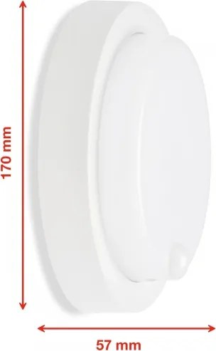 Telefunken - LED Venkovní nástěnné svítidlo se senzorem LED/12W/230V IP44 bílá