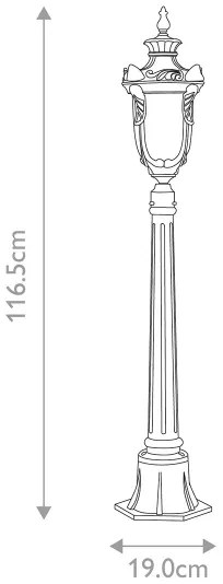 Elstead PH4-M-OB - Venkovní lampa PHILADELPHIA 1xE27/100W/230V IP44 černá