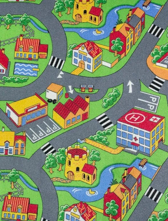 ASSOCIATED WEAWERS DĚTSKÝ METRÁŽOVÝ KOBEREC LITTLE VILLAGE 90 vícebarevný BARVA: Vícebarevný, ŠÍŘKA: 4 m