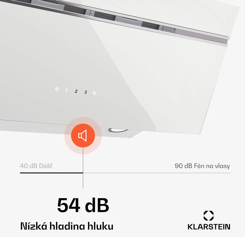 Klarstein Alina digestoř | 80 cm | 615 m³/h | Tichá | Energetická třída A
