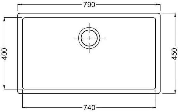 Velký nerezový dřez Quadrix 790mm | Zlatý