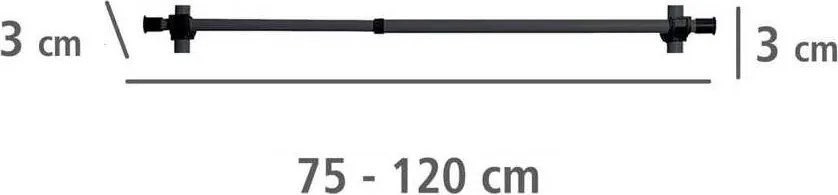 Šatní tyč HERKULES 2 kusy, 75-120 cm, WENKO