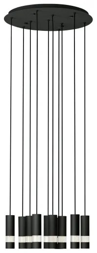 Eglo 39708 - LED Lustr na lanku BERNABETA 10xGU10/4,6W/230V černá